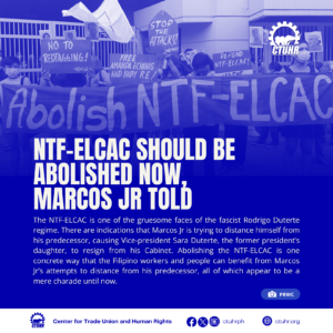 NTF-ELCAC should be Abolished Now, Marcos Jr Told - CTUHR